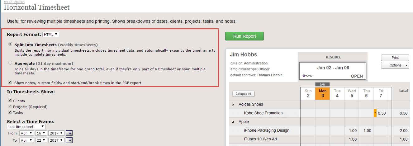 Time Entry Reports – ClickTime Support