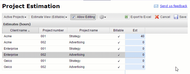 Project Estimation – ClickTime Support