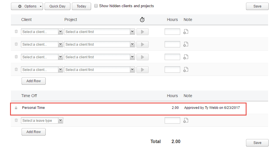Managing Time Off Requests and Approvals – ClickTime Support