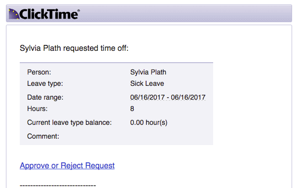 Managing Time Off Requests and Approvals – ClickTime Support