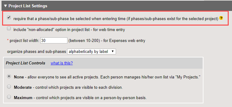 Using the Phases (Sub-Projects) Module – ClickTime Support