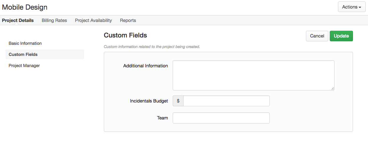 Custom Fields – ClickTime Support