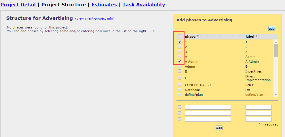 Using the Phases (Sub-Projects) Module – ClickTime Support