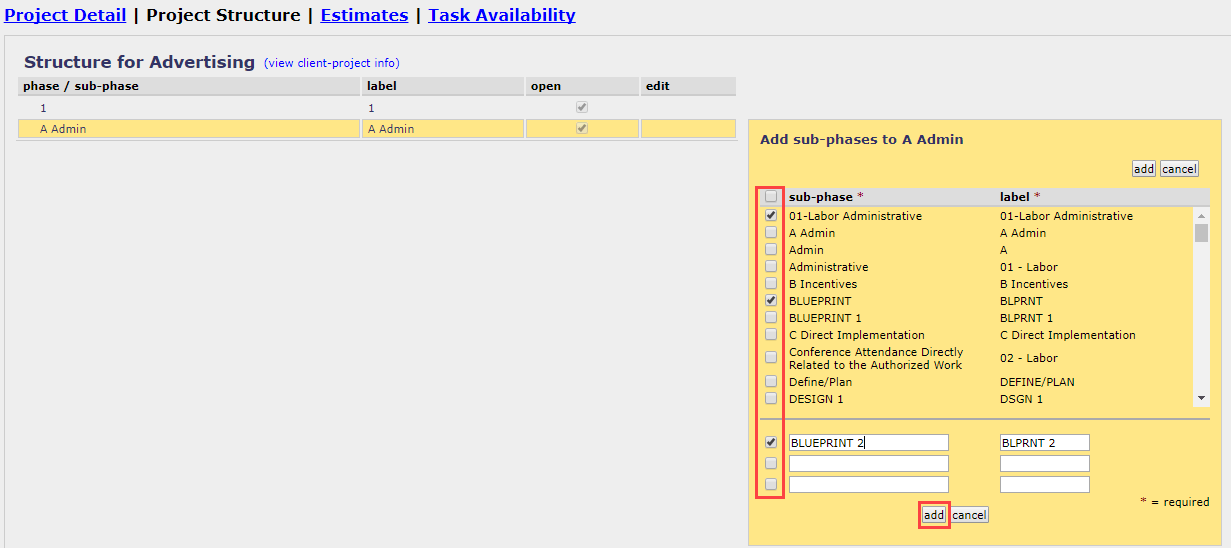 Using the Phases (Sub-Projects) Module – ClickTime Support