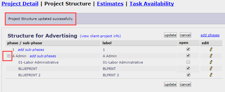 Using the Phases (Sub-Projects) Module – ClickTime Support