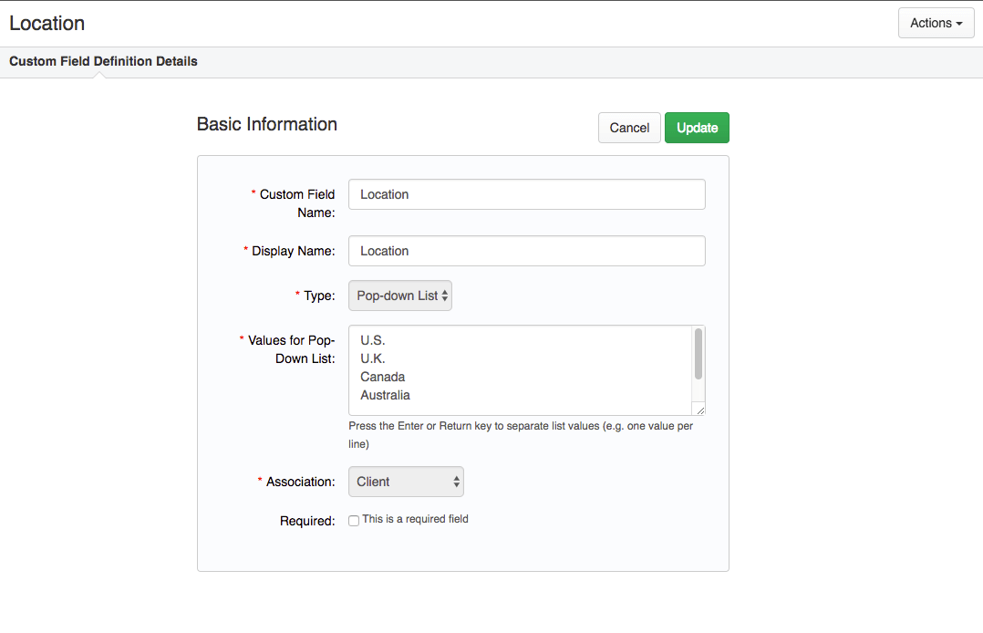 Custom Fields – ClickTime Support