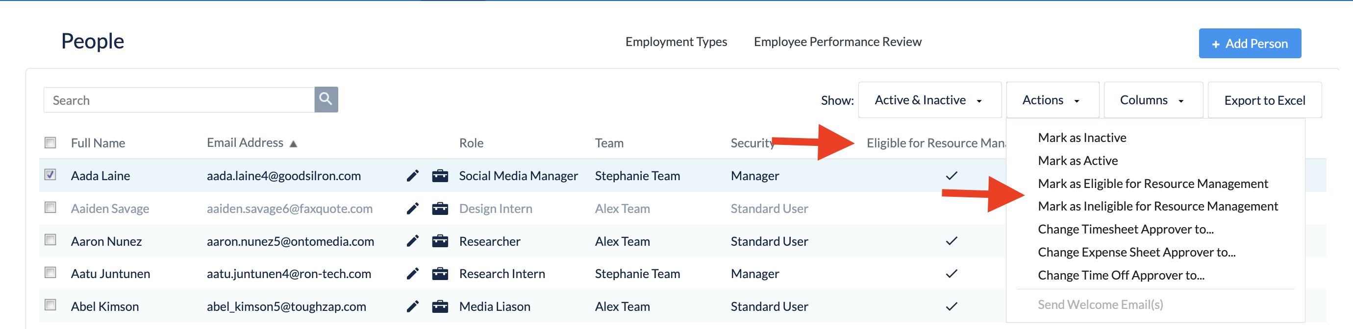 Resource Management Module – ClickTime Support