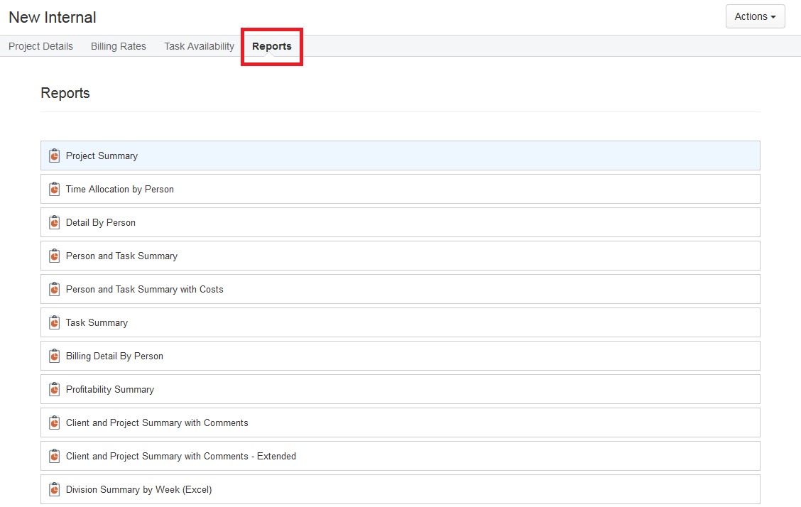 Creating and Editing Projects – ClickTime Support
