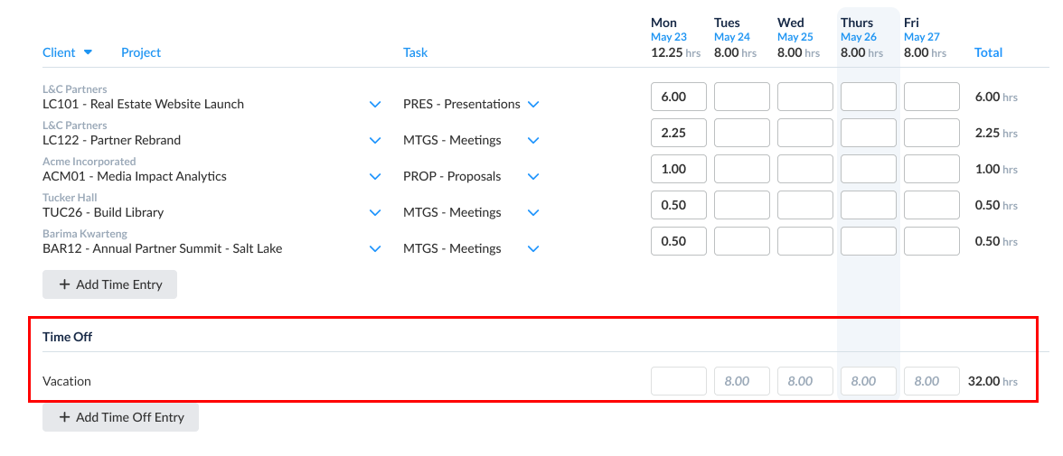 Resource Management Module – ClickTime Support