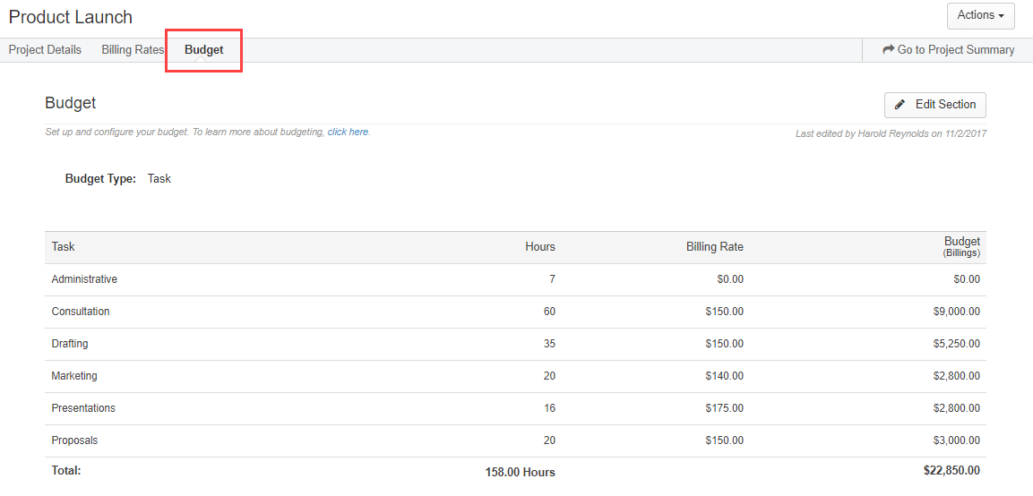 Project Insights Module – ClickTime Support