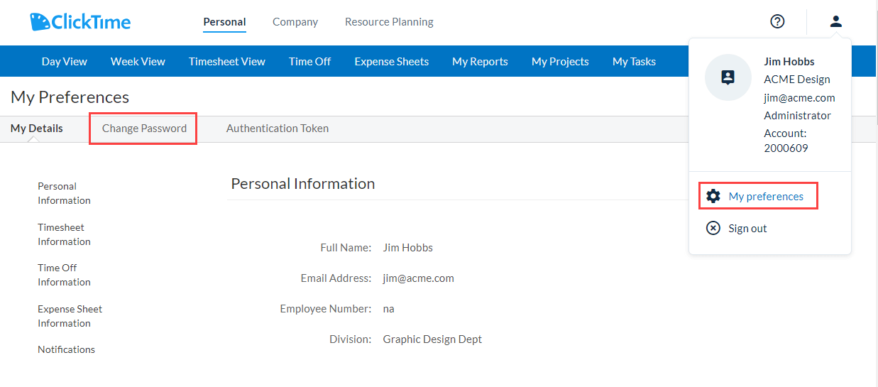 Logging into ClickTime – ClickTime Support