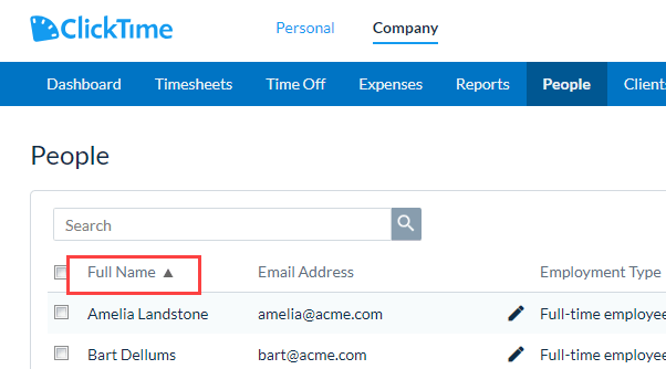 Using the List View Pages – ClickTime Support