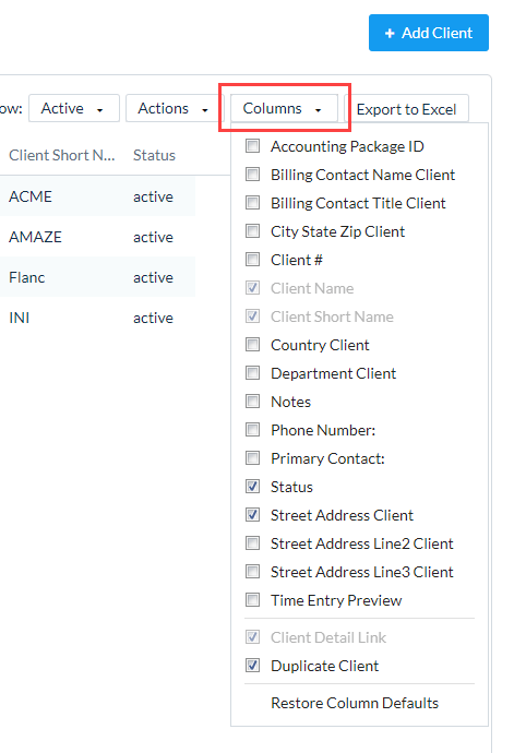 Using the List View Pages – ClickTime Support