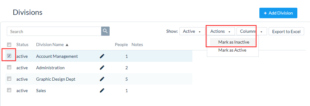 Creating, Editing & Using Divisions – ClickTime Support
