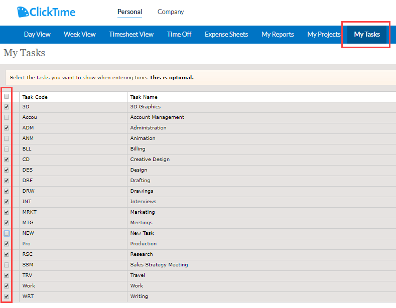 Task Availability – ClickTime Support