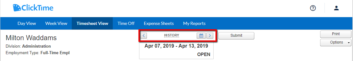 Timesheet View - View (and Submit) Timesheets – ClickTime Support