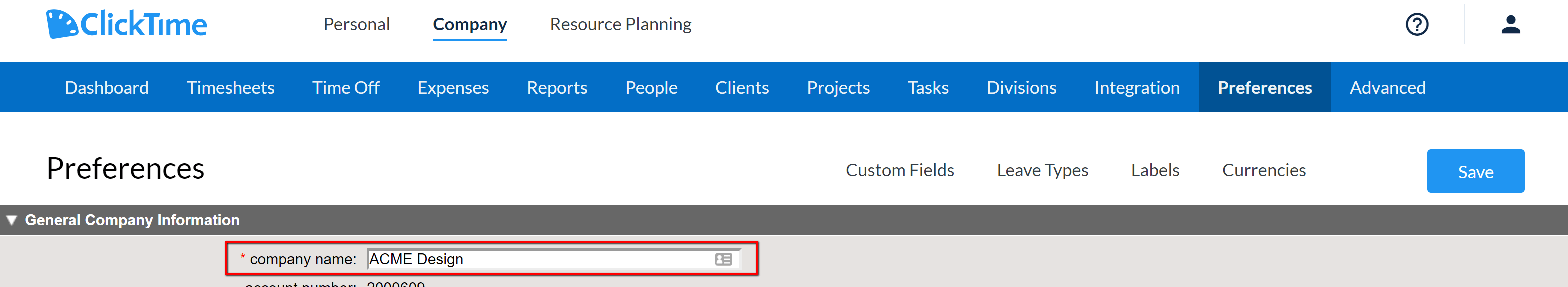 Managing Your ClickTime Account – ClickTime Support