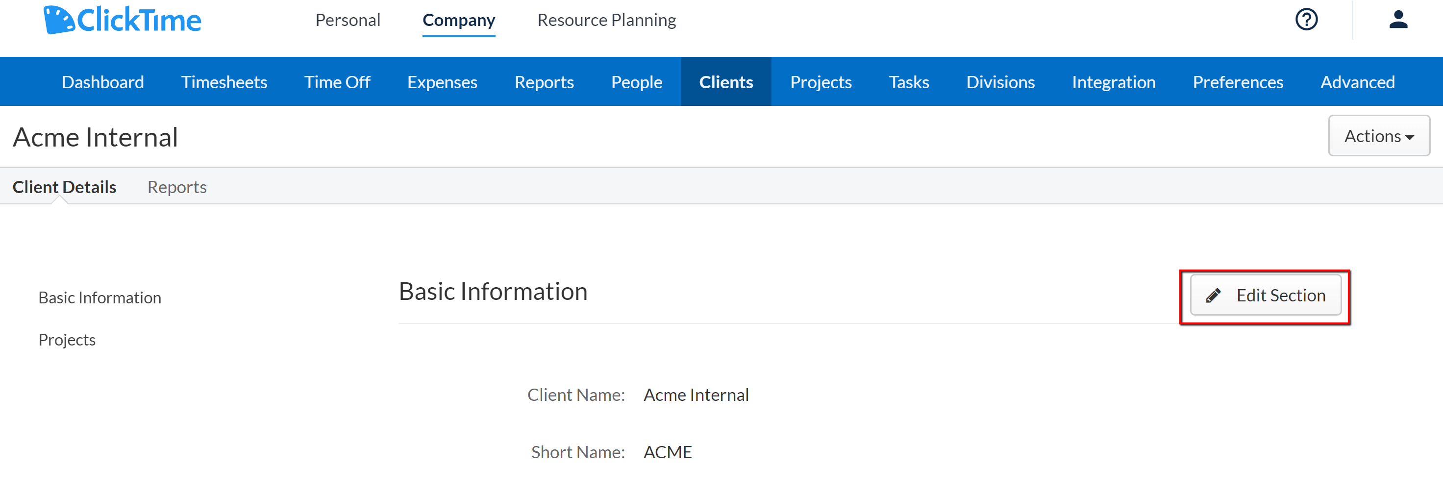 Creating and Editing Clients – ClickTime Support
