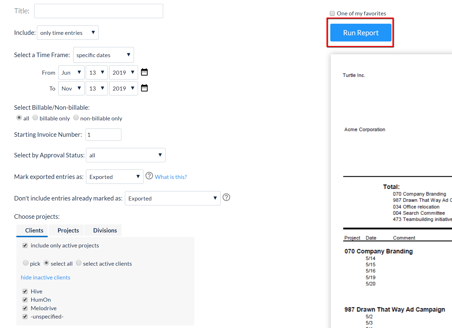 Using Custom Fields for Invoicing in the Client Invoice Report – ClickTime Support