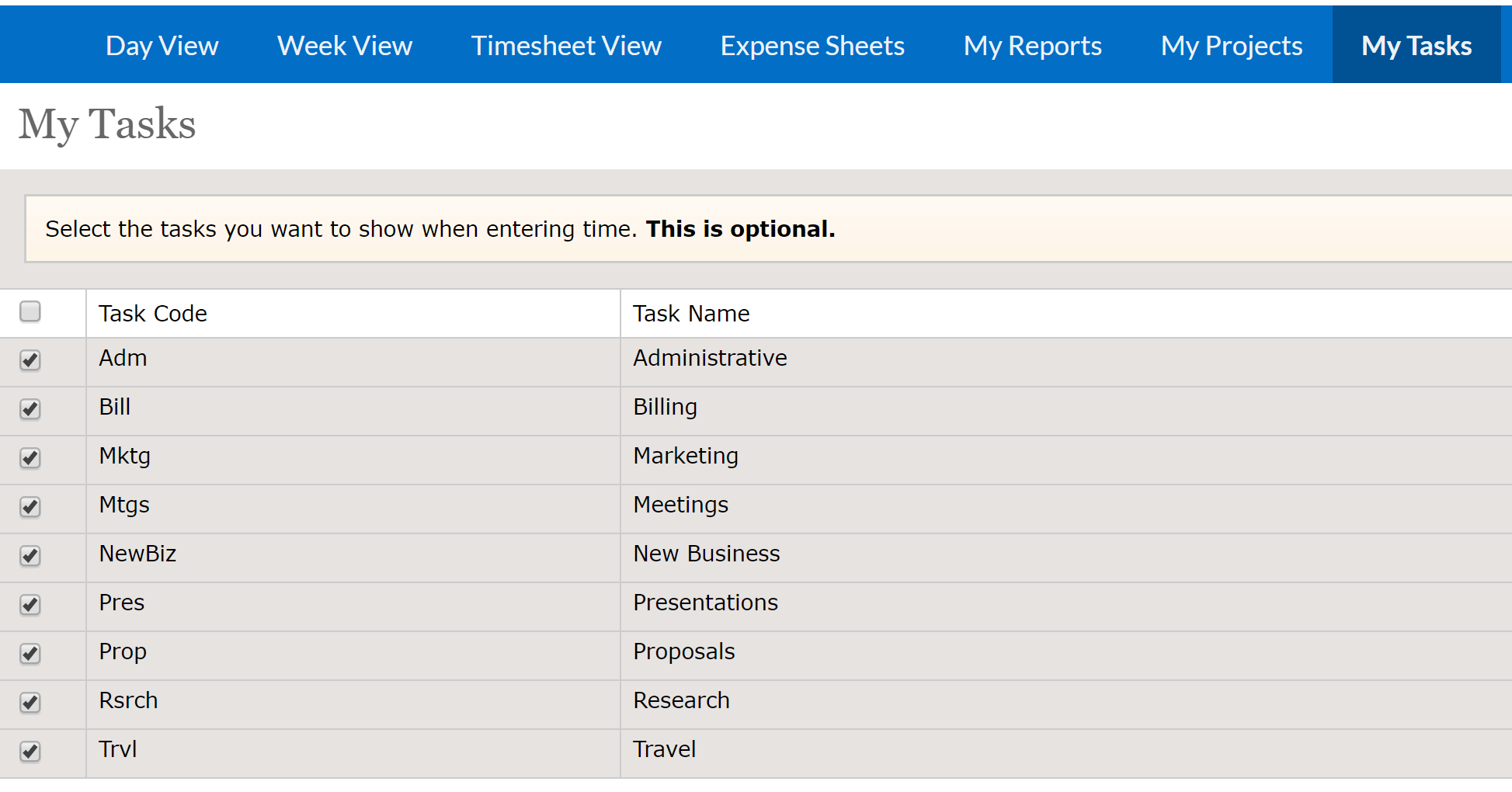 My Projects & My Tasks – ClickTime Support