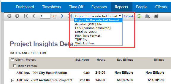 Project Insights Module – ClickTime Support