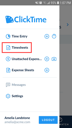 Time Entry with the ClickTime Mobile Application – ClickTime Support