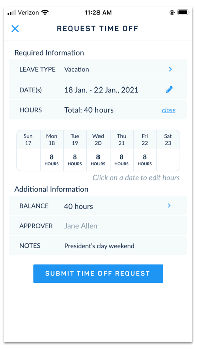 Time Off Requests and Approvals with the ClickTime Mobile Application ...