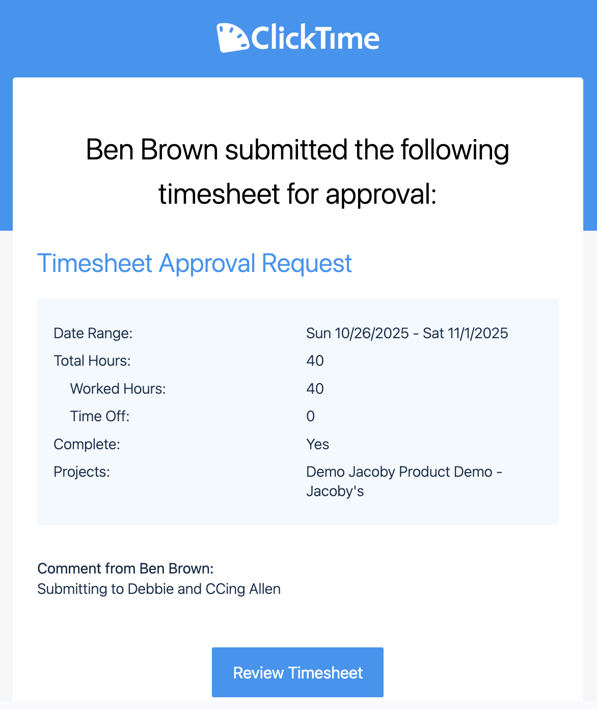 Time Entry & Timesheet Notifications: Emails, Reminders, Approval Inbox ...