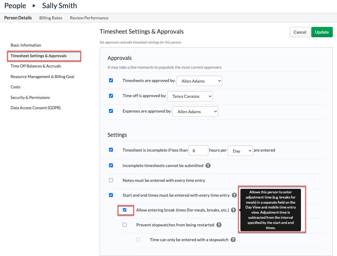 Start And End Times (Day View) – ClickTime Support