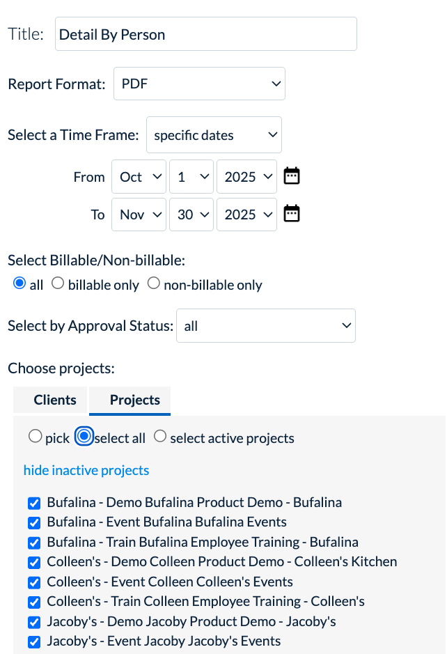Standard Reports - Report Center – ClickTime Support