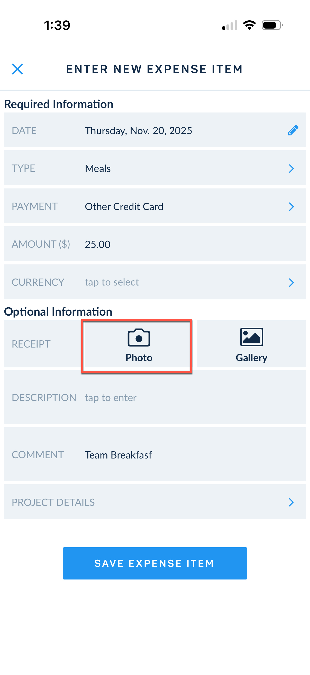 Tracking Expenses with the ClickTime Mobile Application (Entering ...