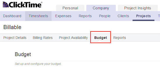 Project Insights Module – ClickTime Support