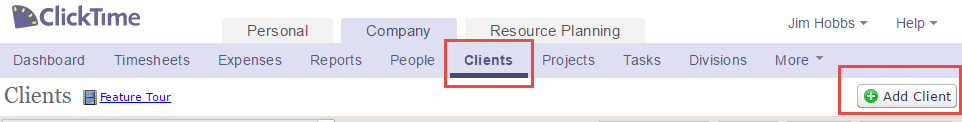 Creating and Editing Clients – ClickTime Support