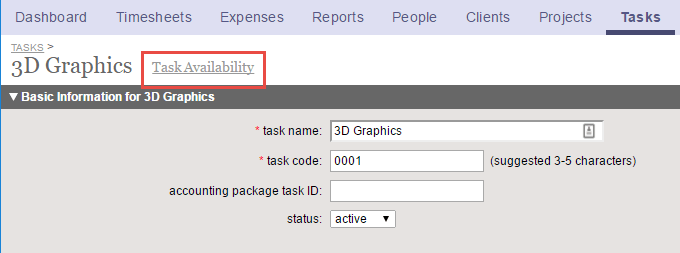 Task Availability – ClickTime Support
