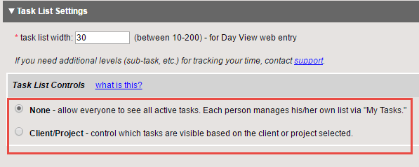 Task Availability – ClickTime Support